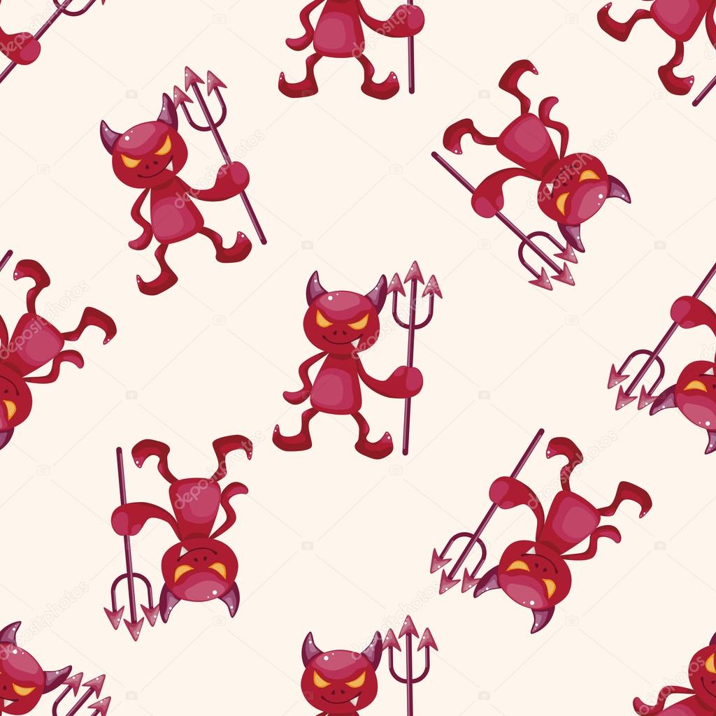 Devil , cartoon seamless pattern background Stock Vector Image by ...