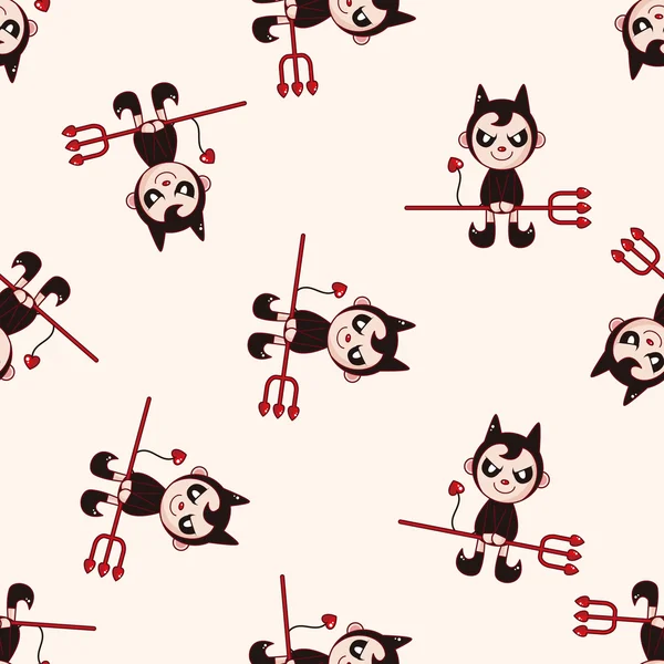 Devil , cartoon seamless pattern background Stock Vector Image by ...