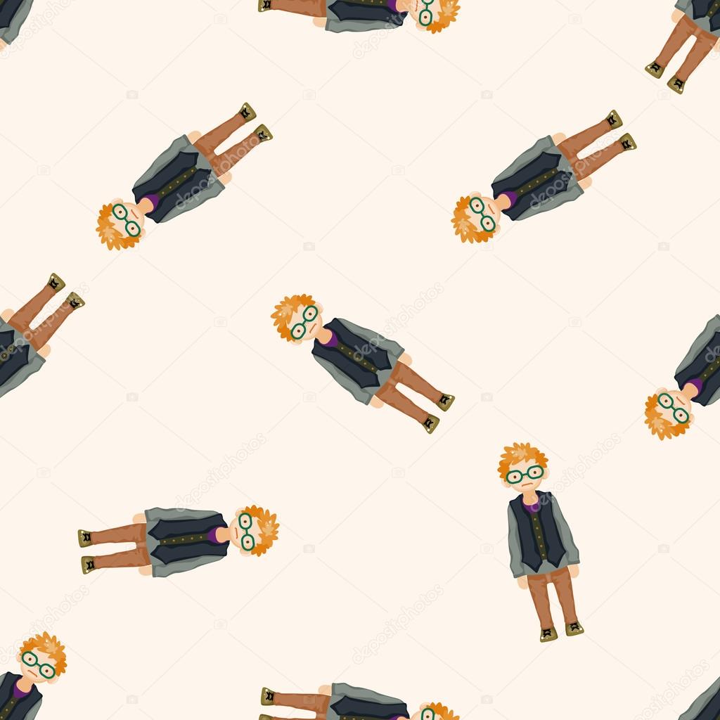 Boy man cartoon , cartoon seamless pattern background Stock ...