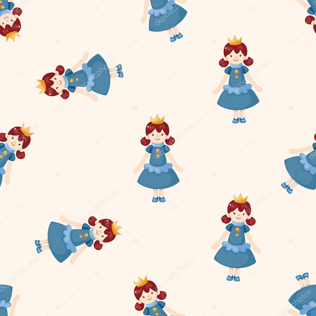Royal theme princess , cartoon seamless pattern background Stock Vector ...