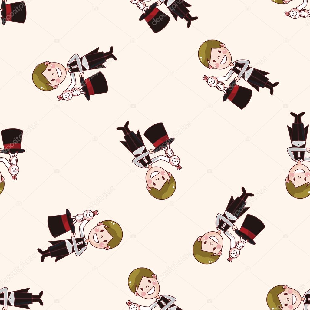 Magician , cartoon seamless pattern background Stock Vector Image by ... Magician , cartoon seamless pattern background Stock Vector Image by ...