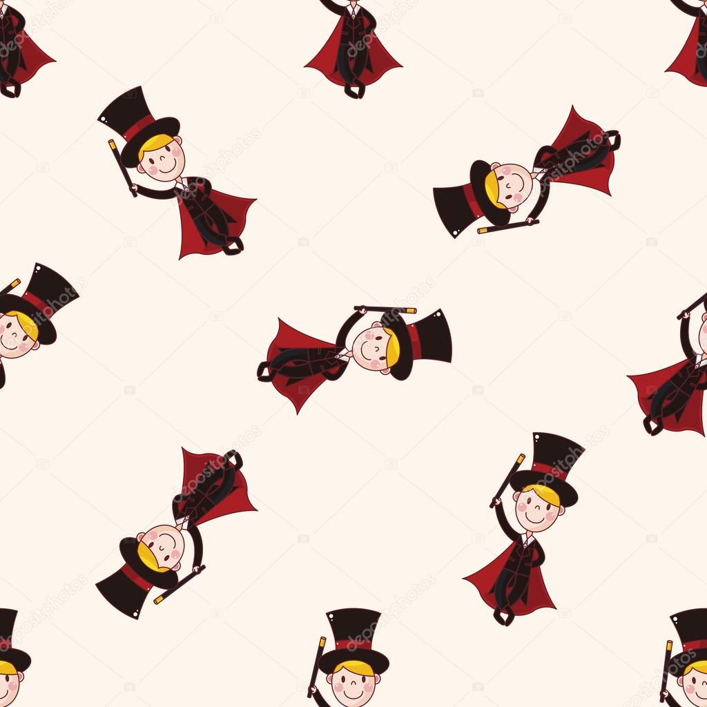 Magician , cartoon seamless pattern background Stock Vector Image by ... Magician , cartoon seamless pattern background Stock Vector Image by ...