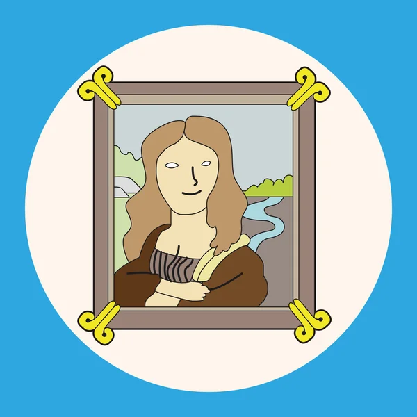 Mona lisa cartoon Vector Art Stock Images | Depositphotos