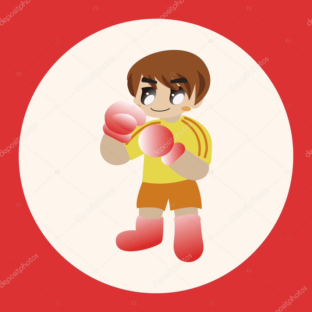 boxer tema elementos vector, eps icono elemento 2024