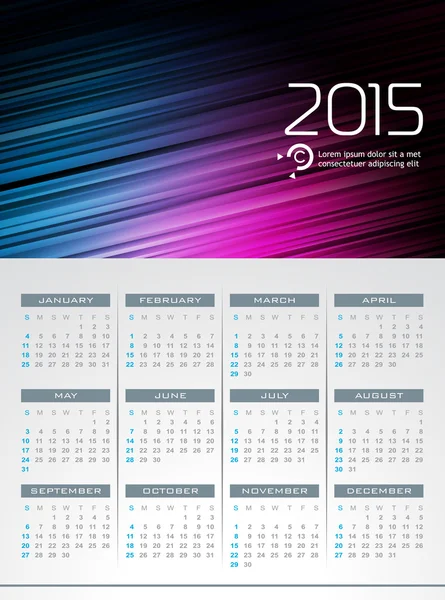 Vector Calendar 2018 Template Illustration with White Number on ...