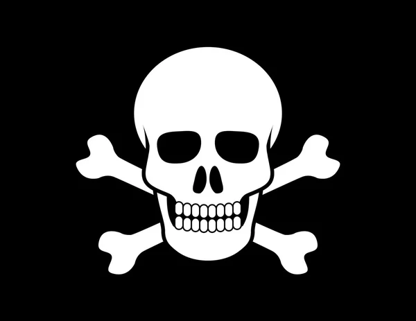 A fekete háttér fehér Halálfej — Stock Vektor © sergio34 #54083839