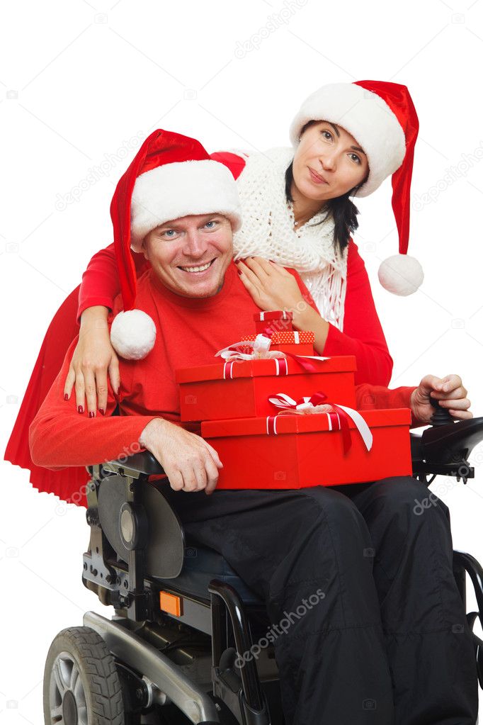 Disabled Santa Claus and Santa Girl Stock Photo by ©amelaxa 60155557