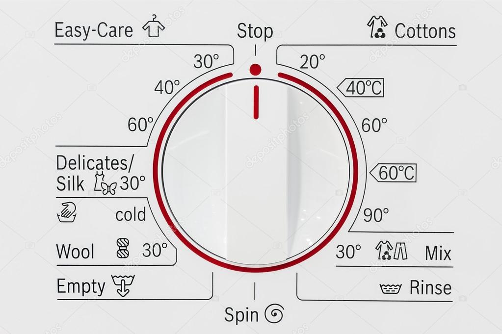 Control panel of laundry or washing machine Stock Photo by ©starush ...