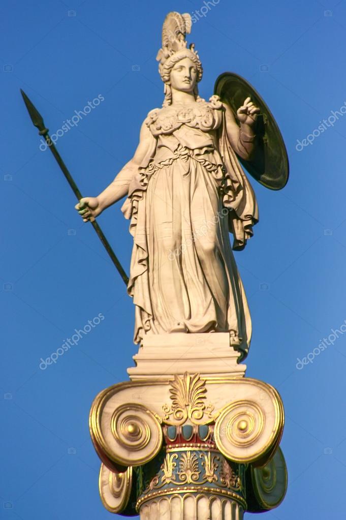 Estatua de Atenas en la academia de Atenas — Foto de stock #105650946 ...