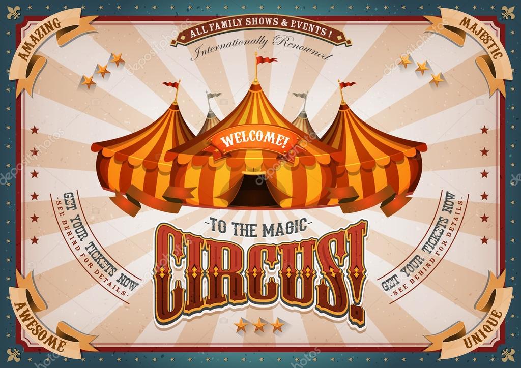 Vintage Circus Poster With Big Top Stock Vector Image by ©benchyb ...