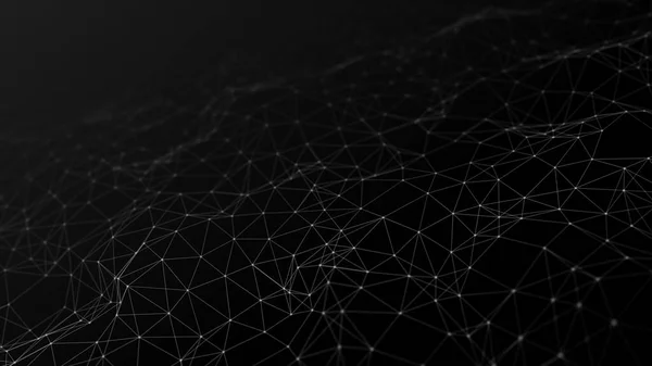 4k animation of an abstract plexus shape technology background with low polygons lines and dots ...