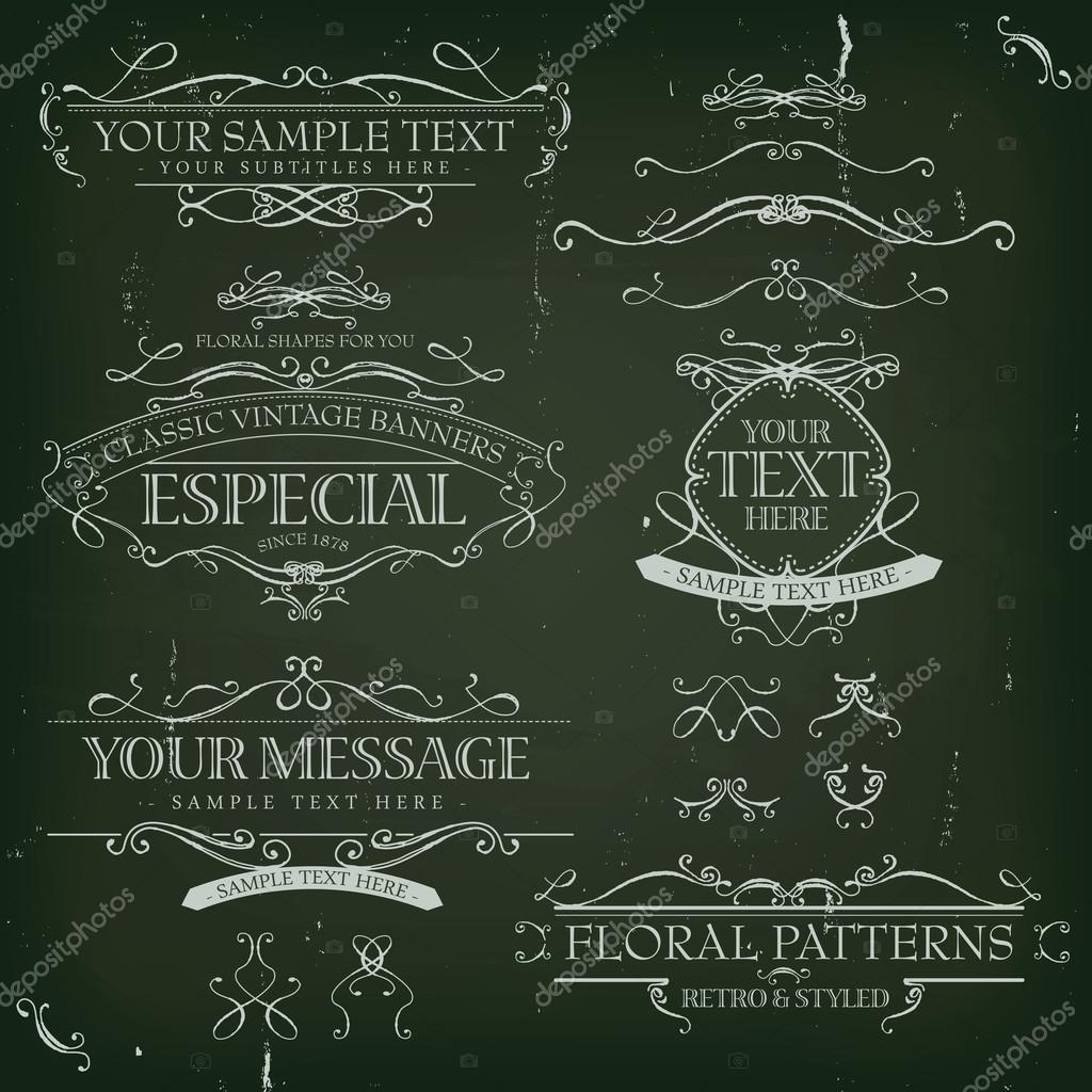 Vintage Old Labels Banners And Frame Stock Vector by ©benchyb 55489111