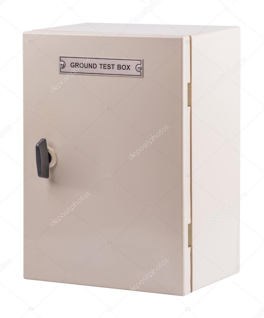 Electric control box on white background Stock Photo by ©tratong 122797672