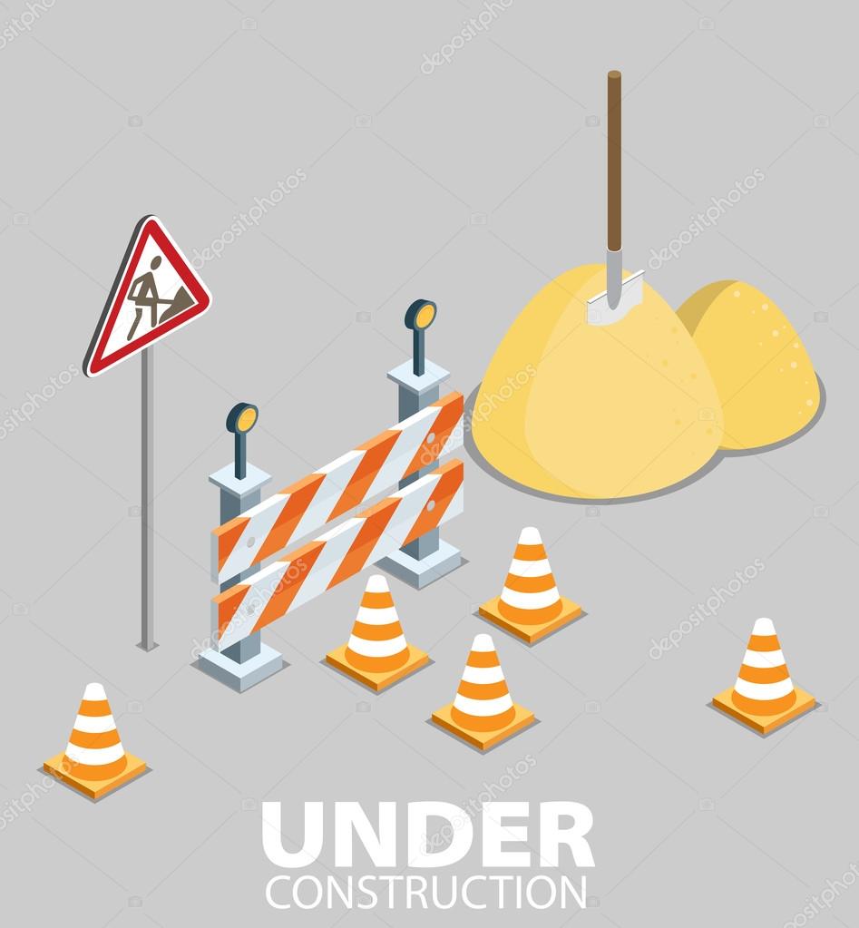 Under construction road sign Stock Vector by ©Mix3r 111794300 Under construction road sign Stock Vector by ©Mix3r 111794300