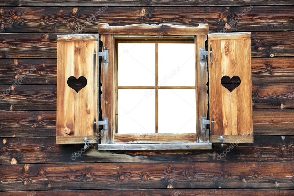 Open old wooden window — Stock Photo © vencav #97747116