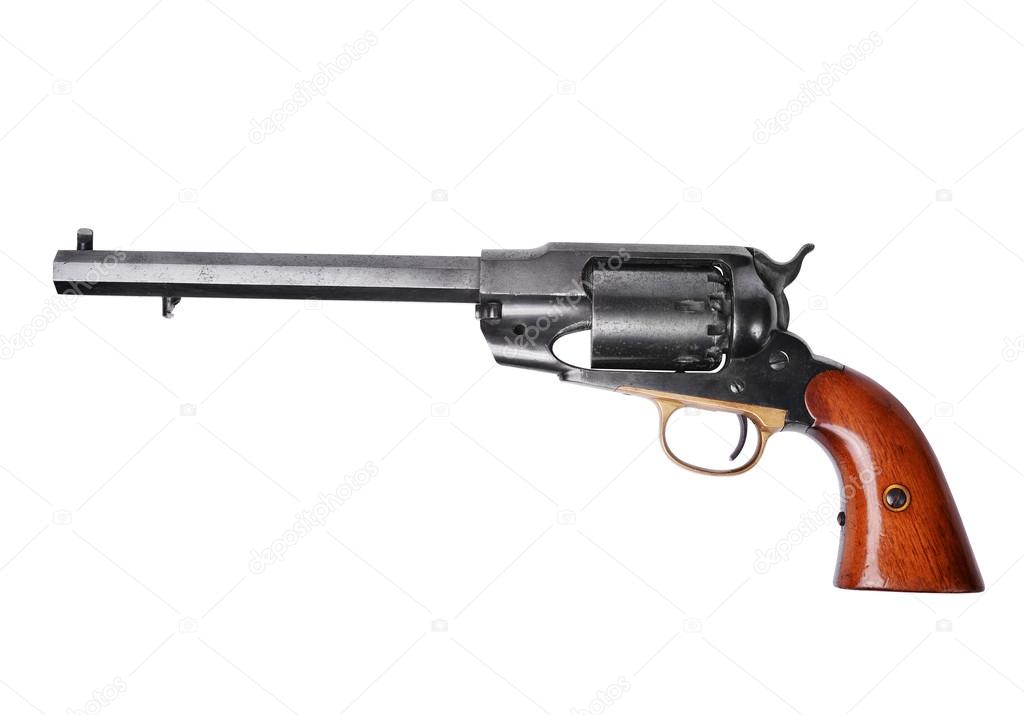 Percussion revolver isolated — Stock Photo © vencav #98088314