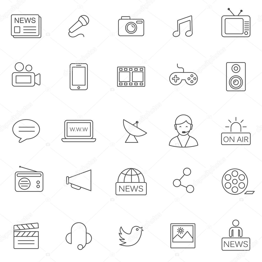 Media icons, set. — Stock Photo © Ekler #71702049