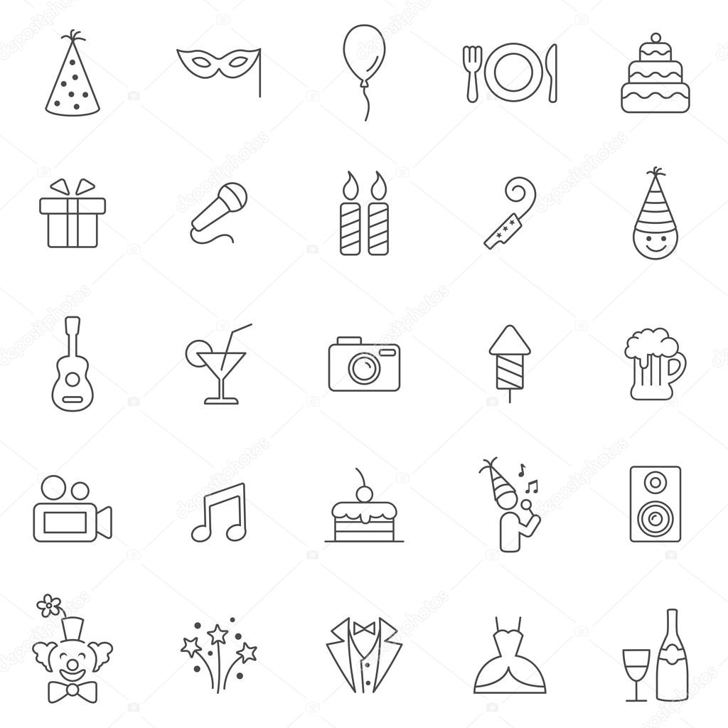 Party icons, set. Stock Photo by ©Ekler 71702847