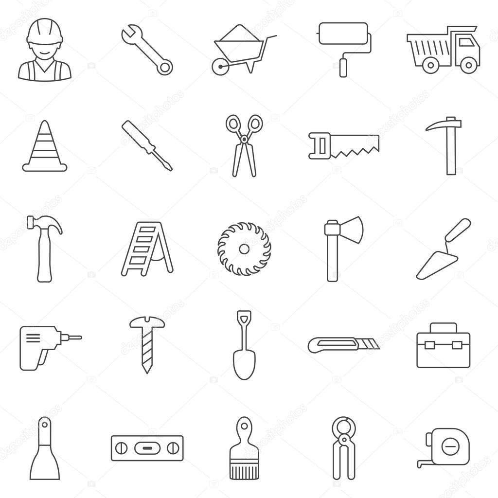 Worker tool icons, set. — Stock Photo © Ekler #71703837