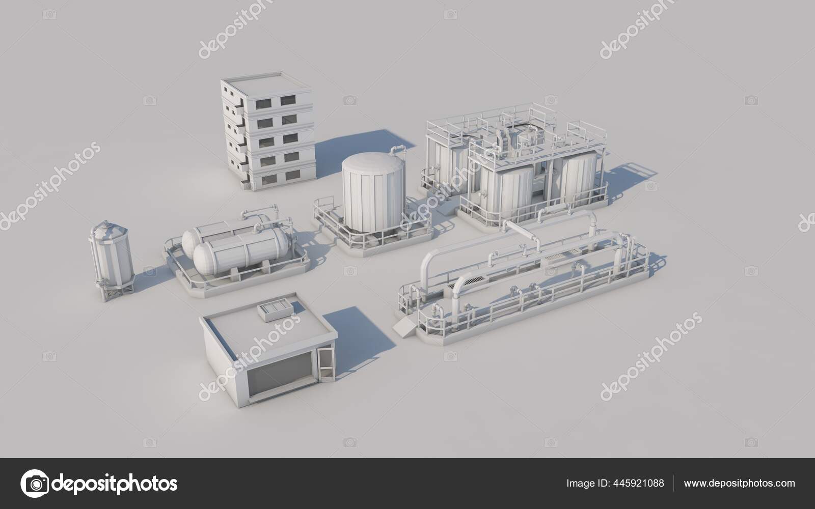 3d rendering of the territory of the factory Stock Photo by ...