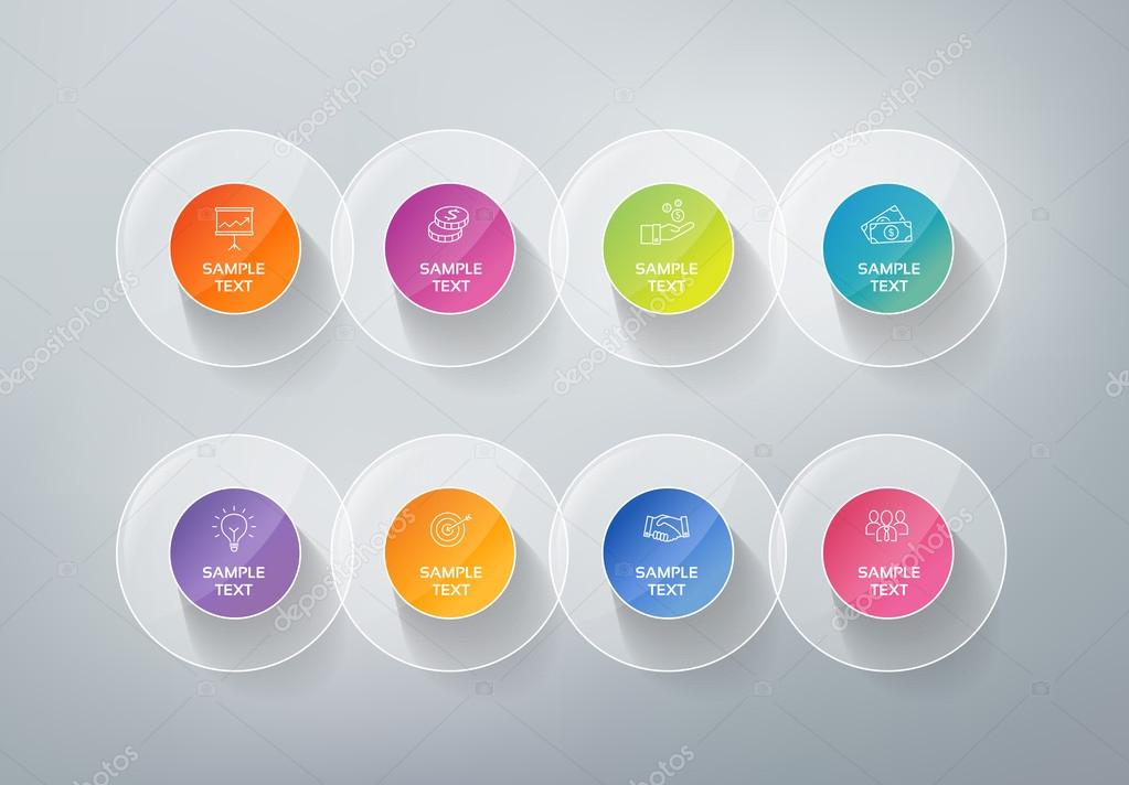 Infographics Buttons - Timeline Stock Vector by ©annafrajtova 100560184
