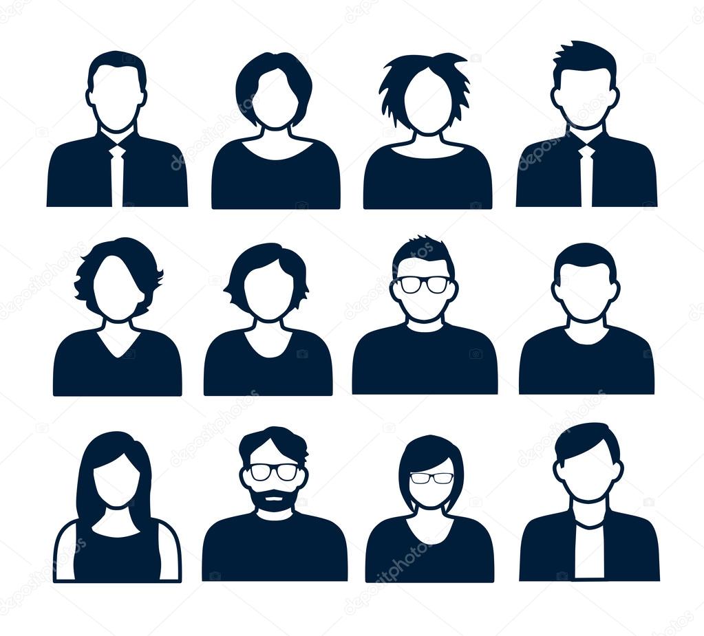 Avatars - Characters — Stock Vector © annafrajtova #55380965