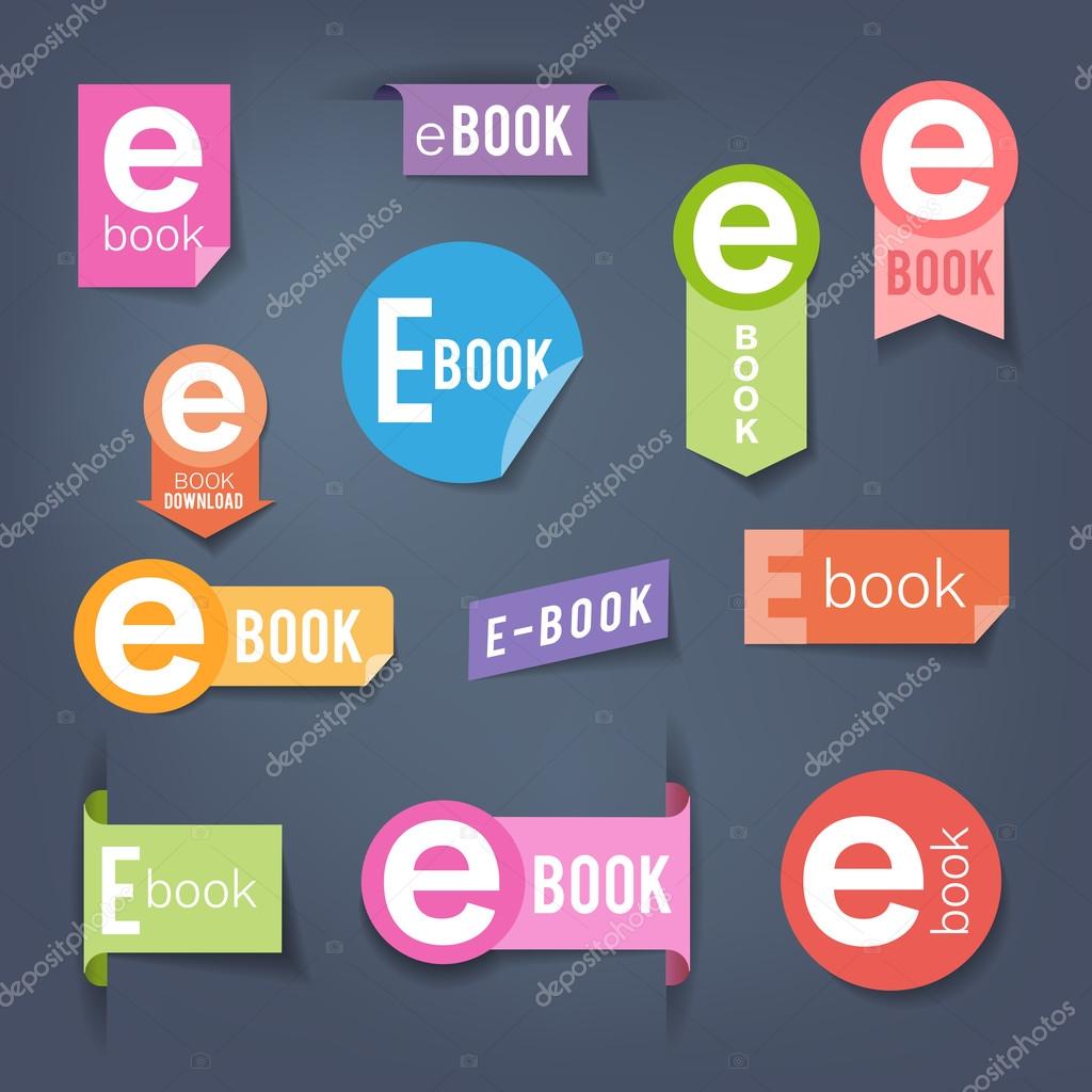 E-book stickers Stock Vector Image by ©annafrajtova #73109163