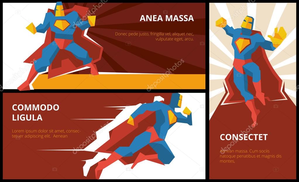 Superhero banners vector set Stock Vector Image by ©K3star #105151992