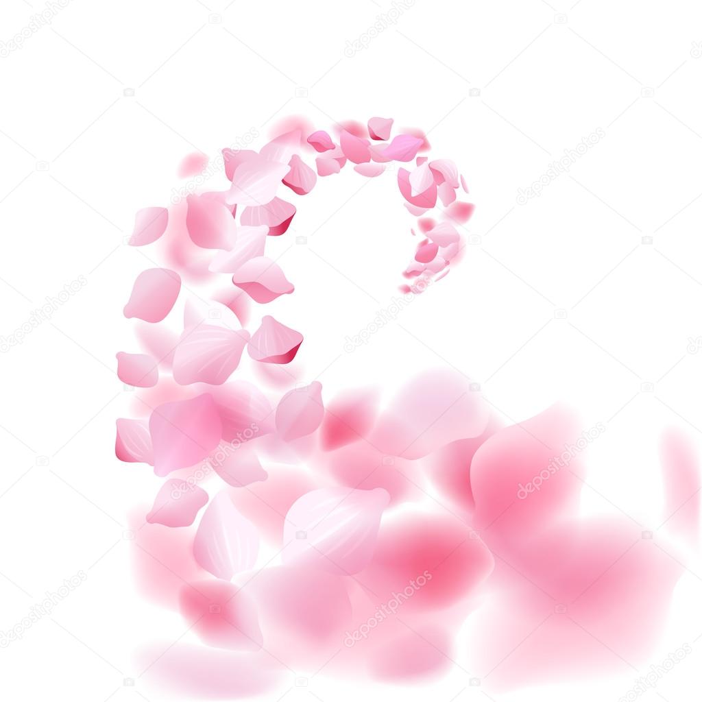 Sakura falling petals flow. Vector illustration — Stock Vector © MSSA ...