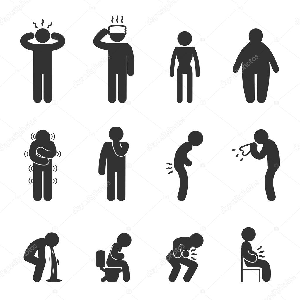 Síntomas de personas iconos de enfermedades. Enfermo y enfermo 2022 Síntomas de personas iconos de enfermedades. Enfermo y enfermo 2022