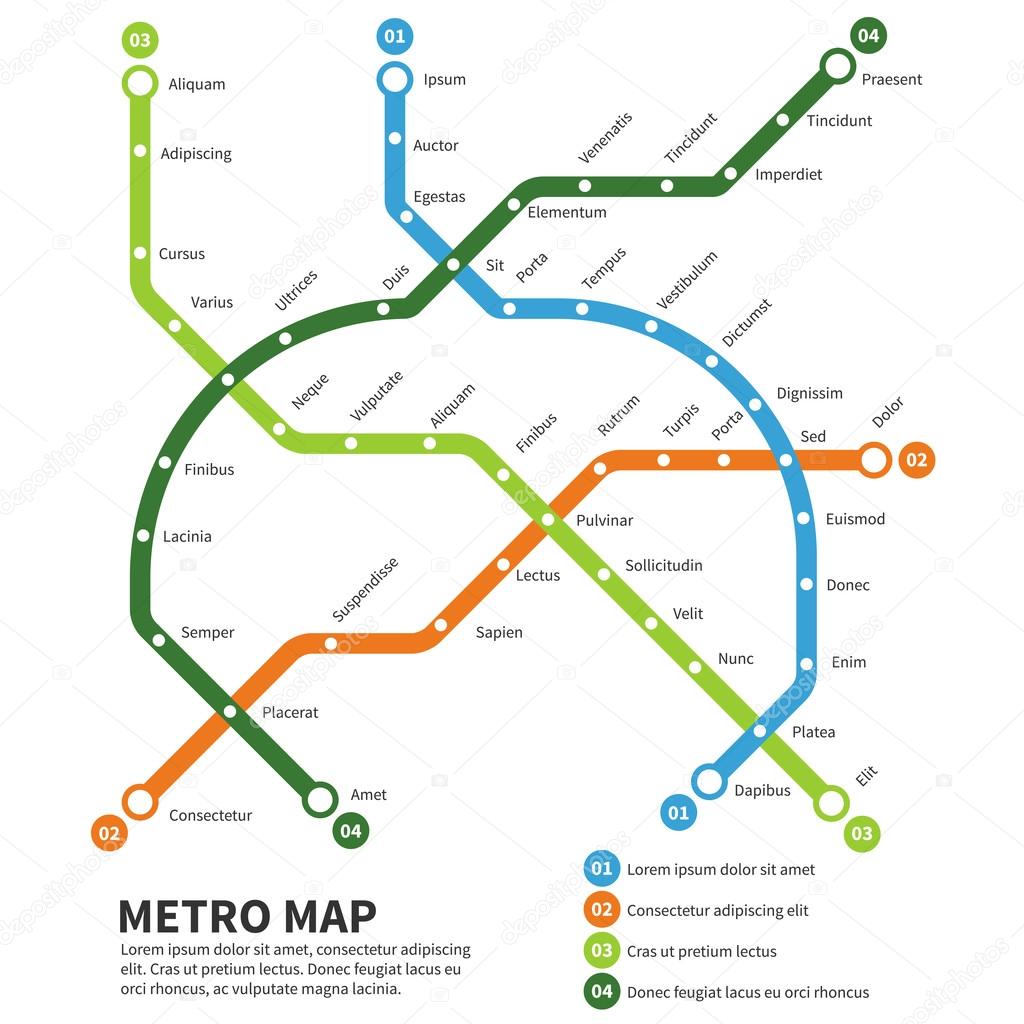 Plantilla vectorial de metro, metro 2023