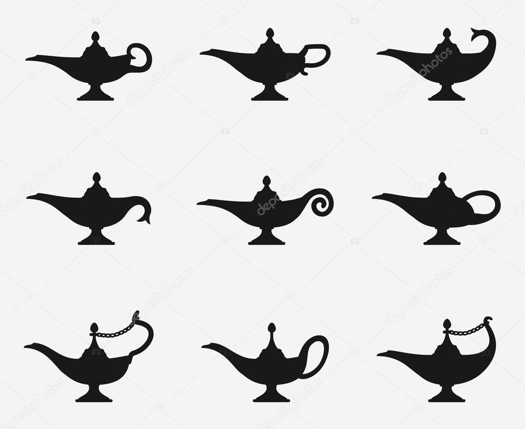 Aladdin lamp icons set Stock Vector Image by ©K3star #124244216