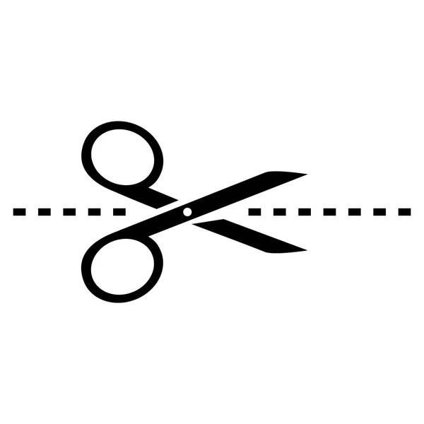 Wektor nożyczki z linii cięcia. zestaw Nożyczki krojące — Grafika ...