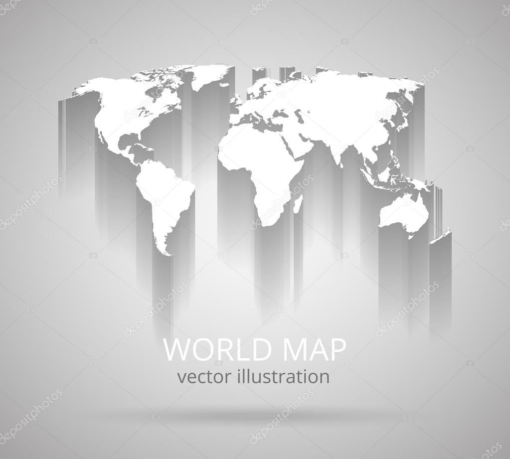 World map with shadow Stock Vector Image by ©K3star #55950065
