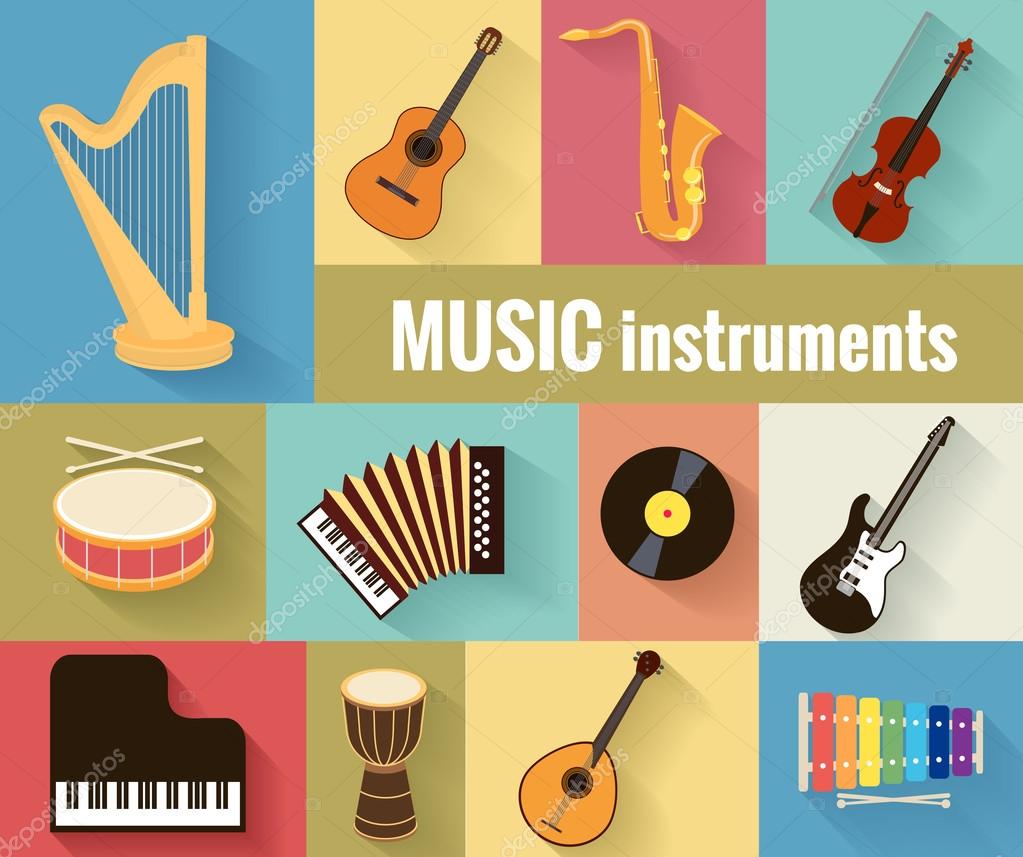 Musical instruments vector set Stock Vector Image by ©K3star #60341003