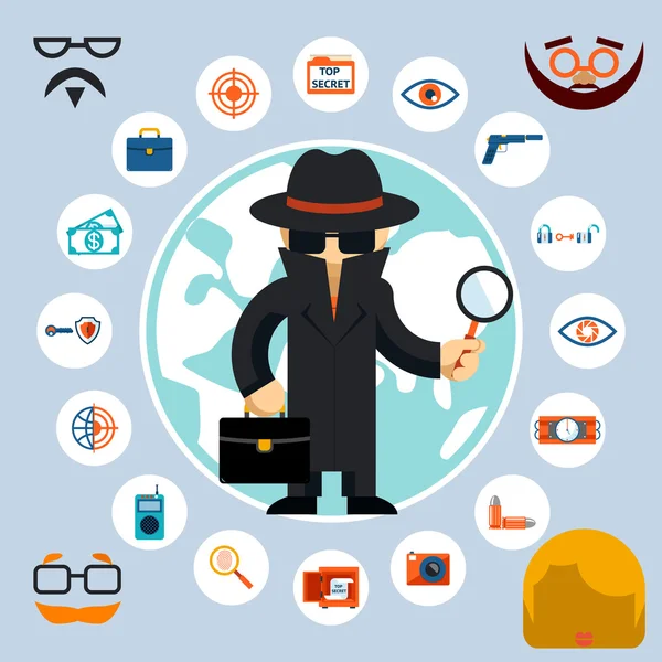 Spy agent icon Stock Vectors, Royalty Free Spy agent icon Illustrations ...
