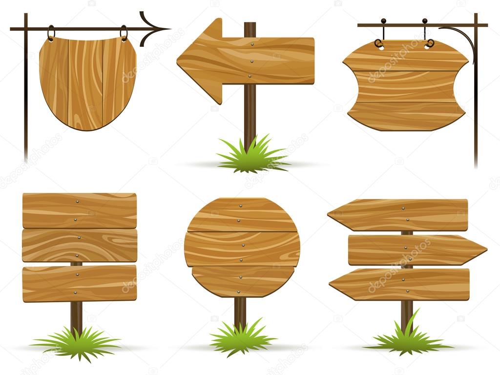 Wooden pointers and signs Stock Vector Image by ©K3star #60958931