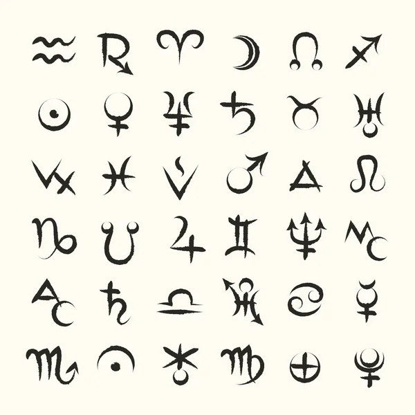 Main Astrological Signs and Symbols (The Big Set) — Stock Vector © Photon #45938505