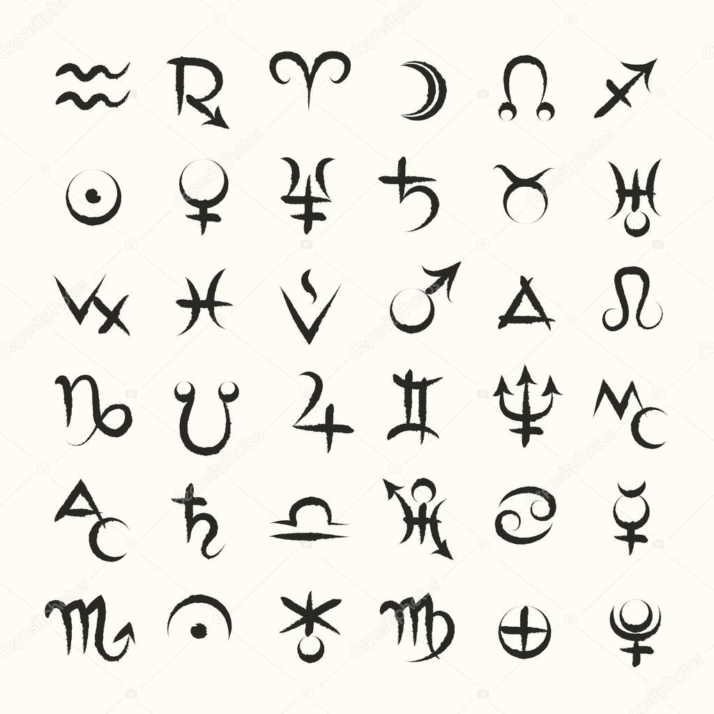 Vector Astrological Symbols — Stock Vector © MSSA #67259287