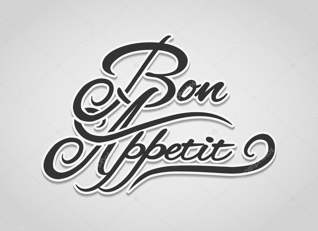 Bon Appetit vector lettering Stock Vector Image by ©K3star #67676925