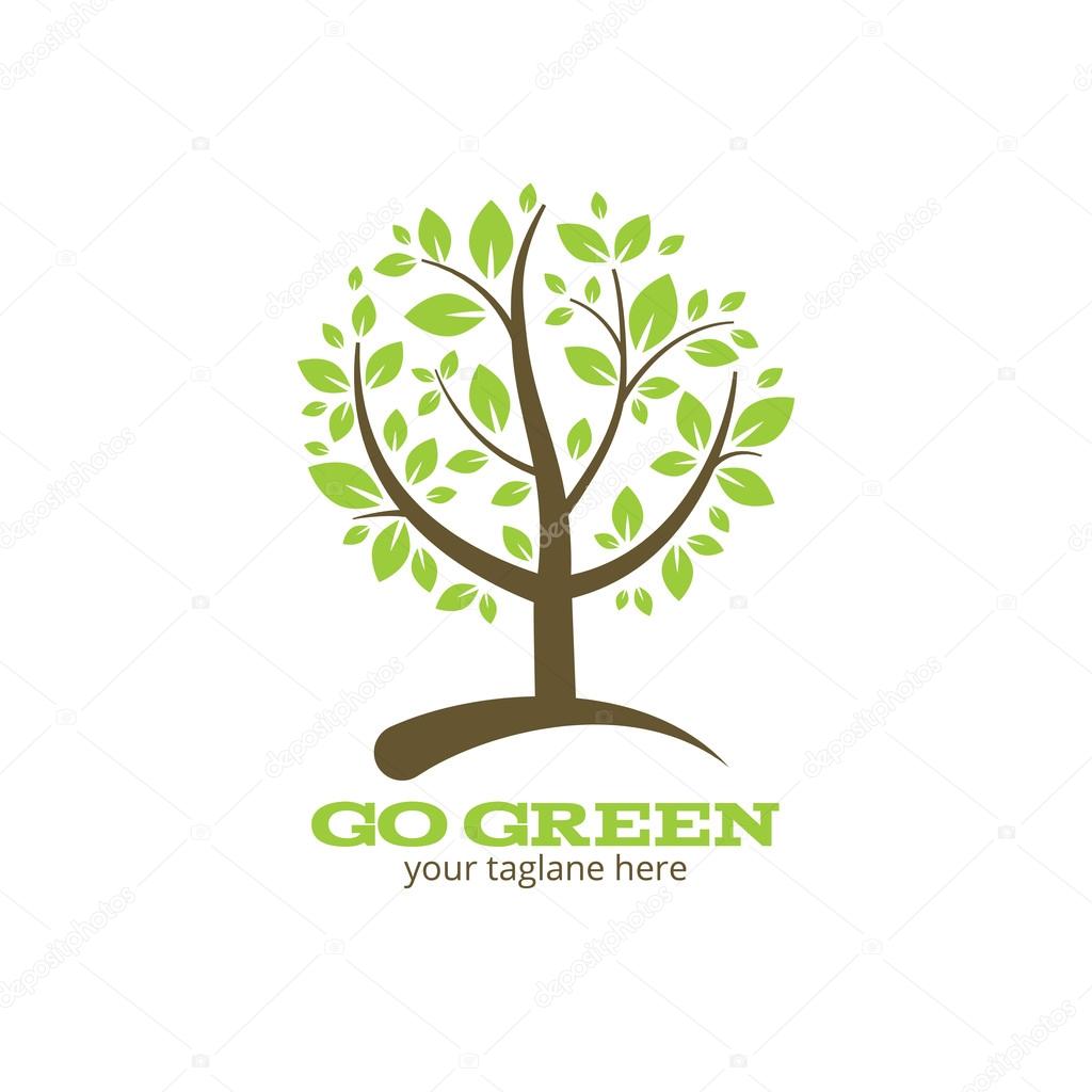 Go green tree logo Stock Vector Image by ©K3star #69936761