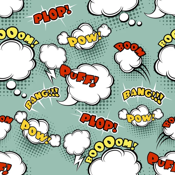 Seamless pattern comic speech bubbles vector illustration — Stock ...
