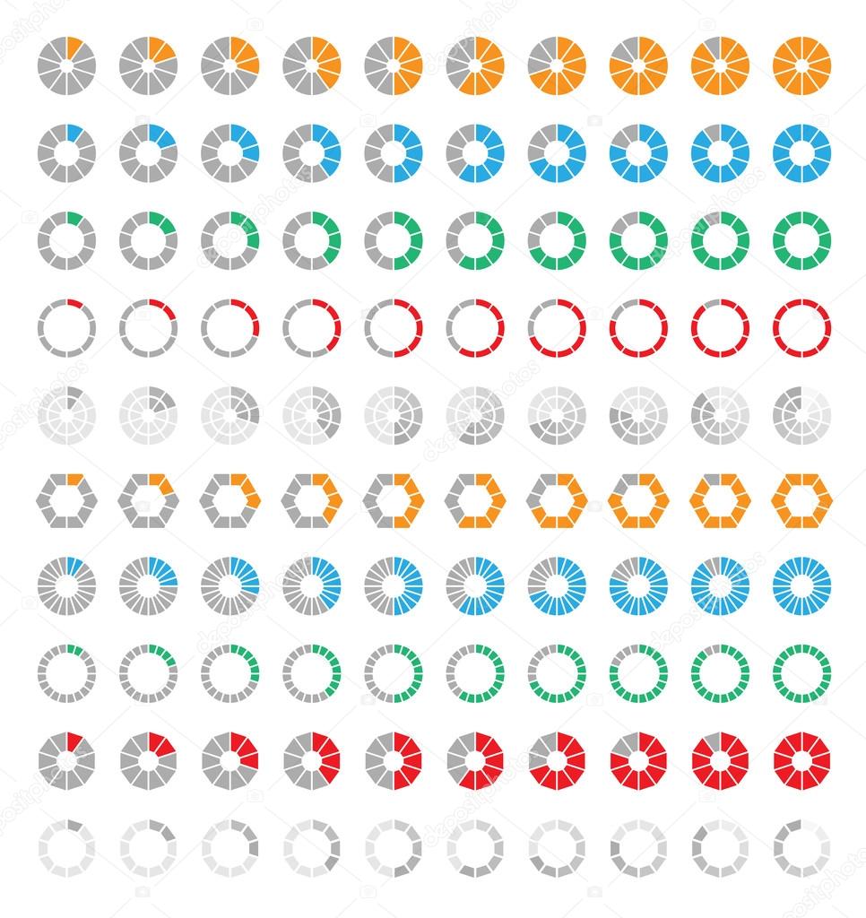 Progress bar icons Stock Vector Image by ©K3star #74833919