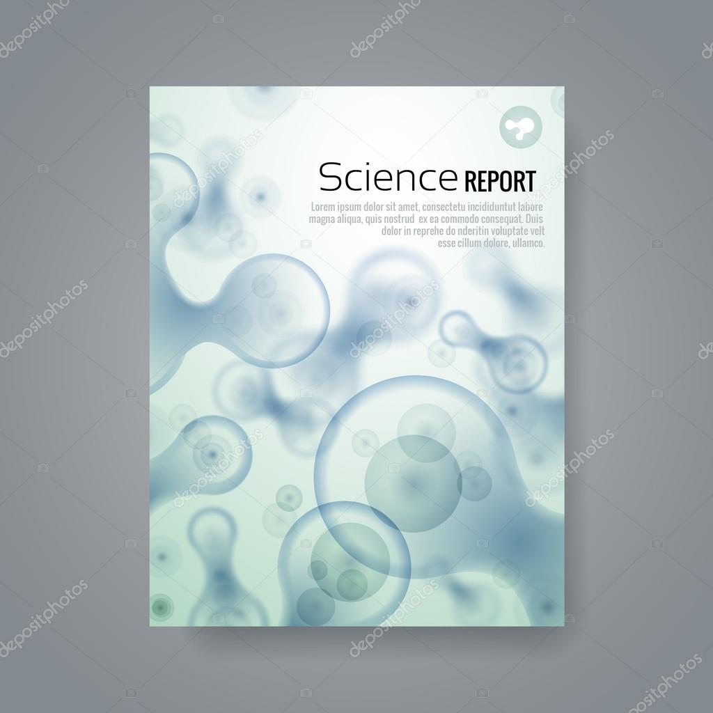 Scientific report. Banner with particles background and text ⬇ Vector ...