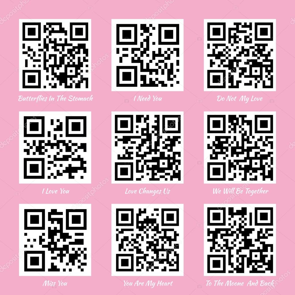 Love QR codes Stock Vector Image by ©K3star #77548960
