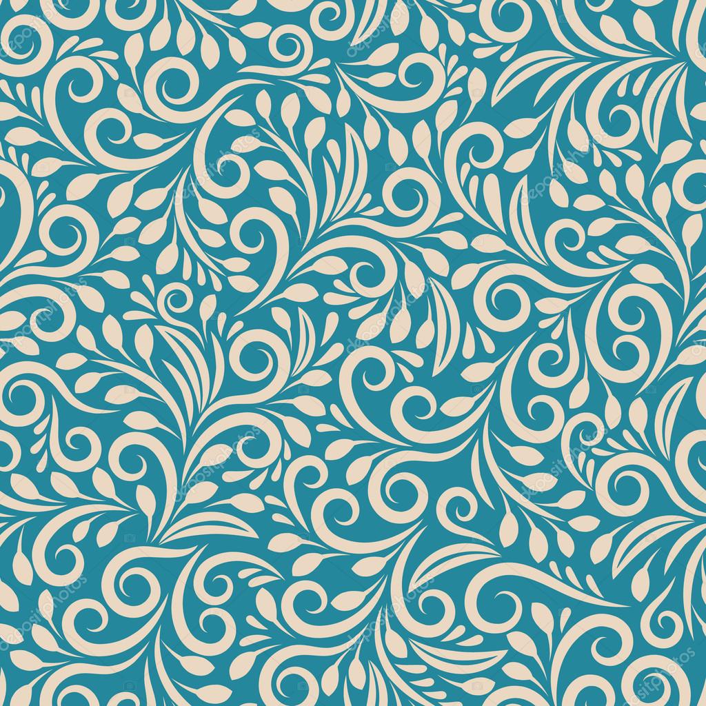 Seamless floral pattern on uniform background Stock Vector Image by ...