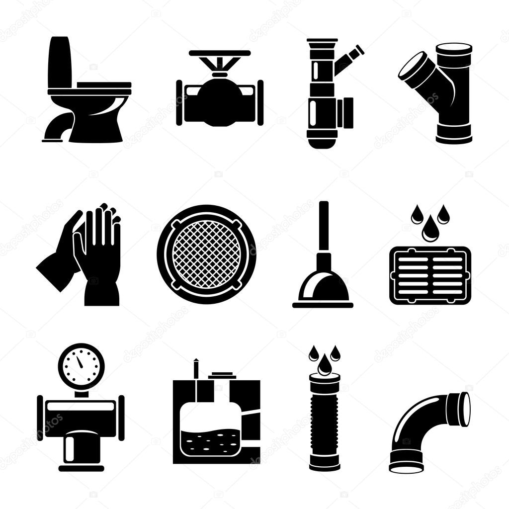 Sewerage icons set — Stock Vector © MSSA #78134914 Sewerage icons set — Stock Vector © MSSA #78134914