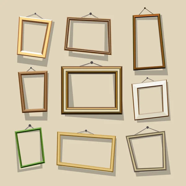Set of cartoon picture frames — Stock Vector © 3d_kot #94834456