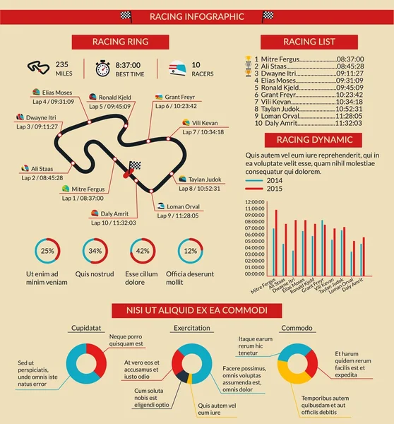 Racing infographic Vector Art Stock Images | Depositphotos