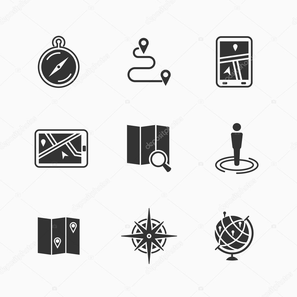 Map icons set Stock Vector Image by ©K3star #79775542